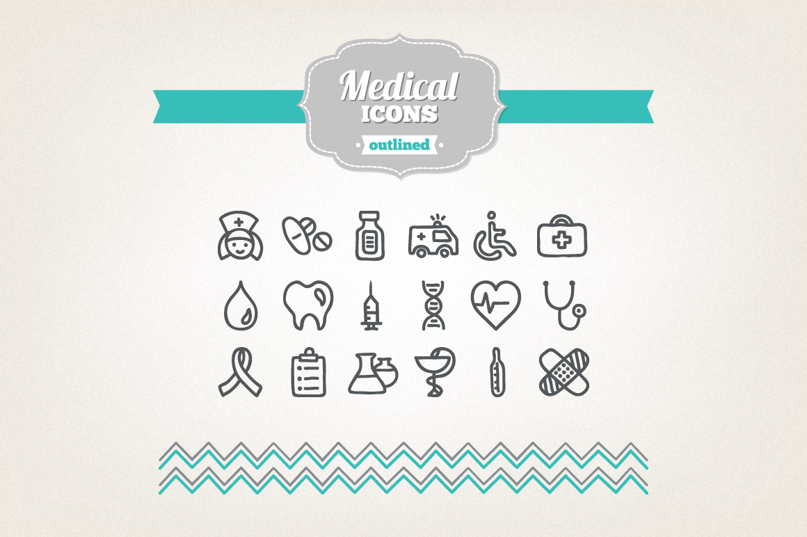 Hand drawn medical icons, an Icon by miumiu | Creative Market