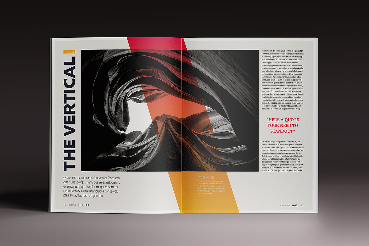 Gradient Magazine Indesign Template, a Magazine Template by Luuqas Design