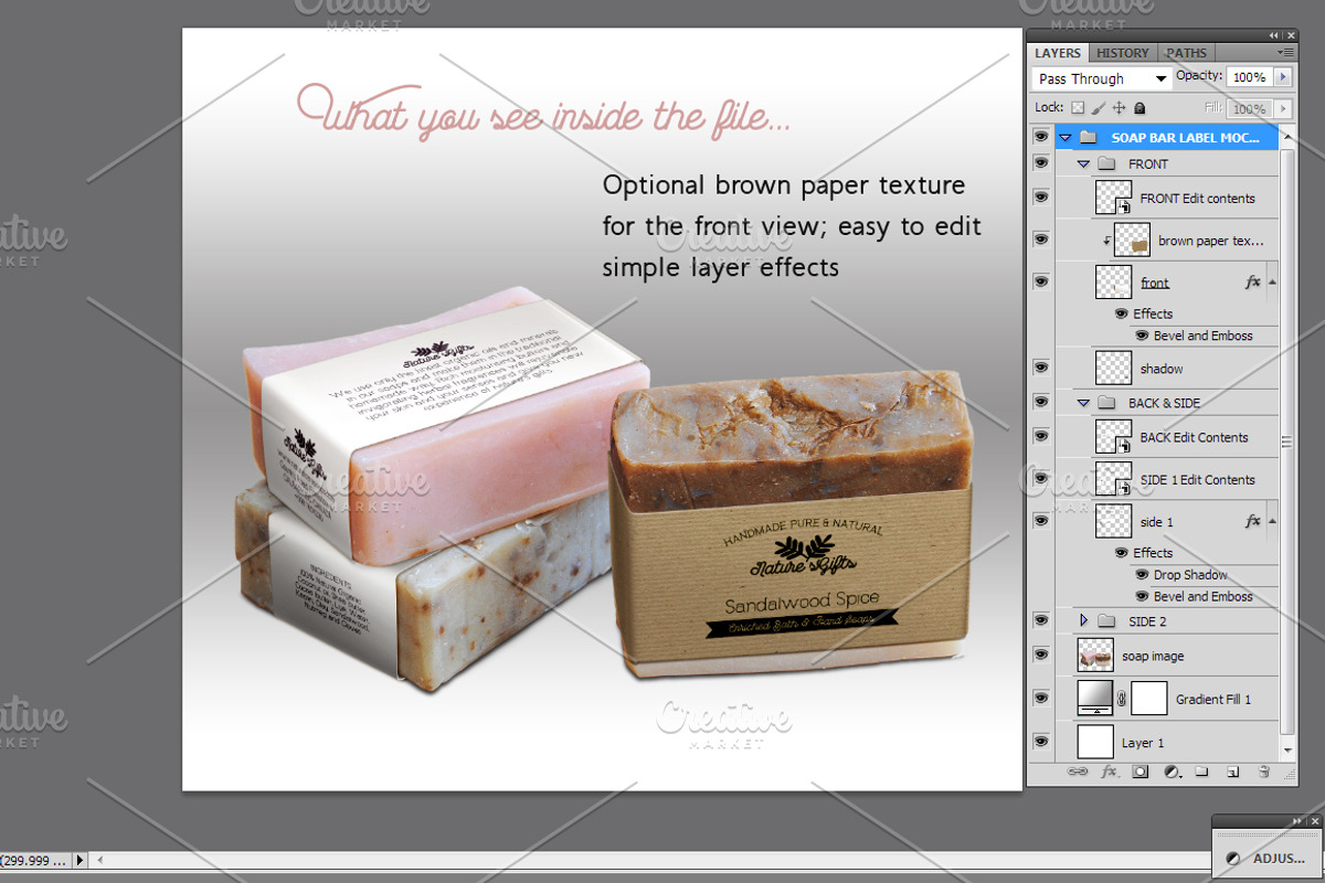 Soap Label Mock-up Horizontal, a Product Mockup by JoZOO