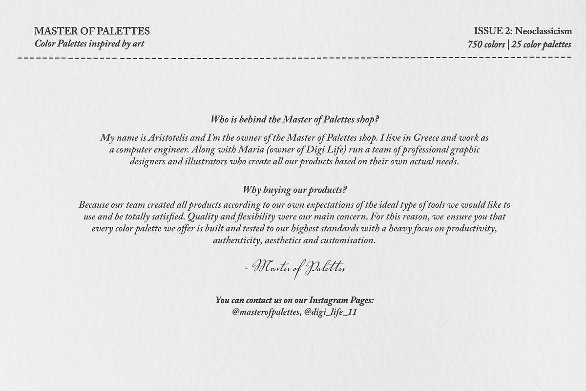 Neoclassicism Color Palettes | Creative Market