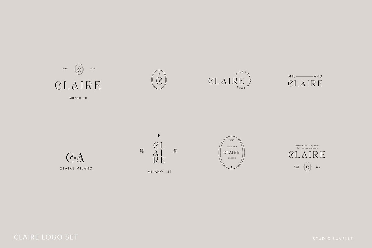 CLAIRE Logo Kit, a Branding & Logo Template by Studio Suvelle