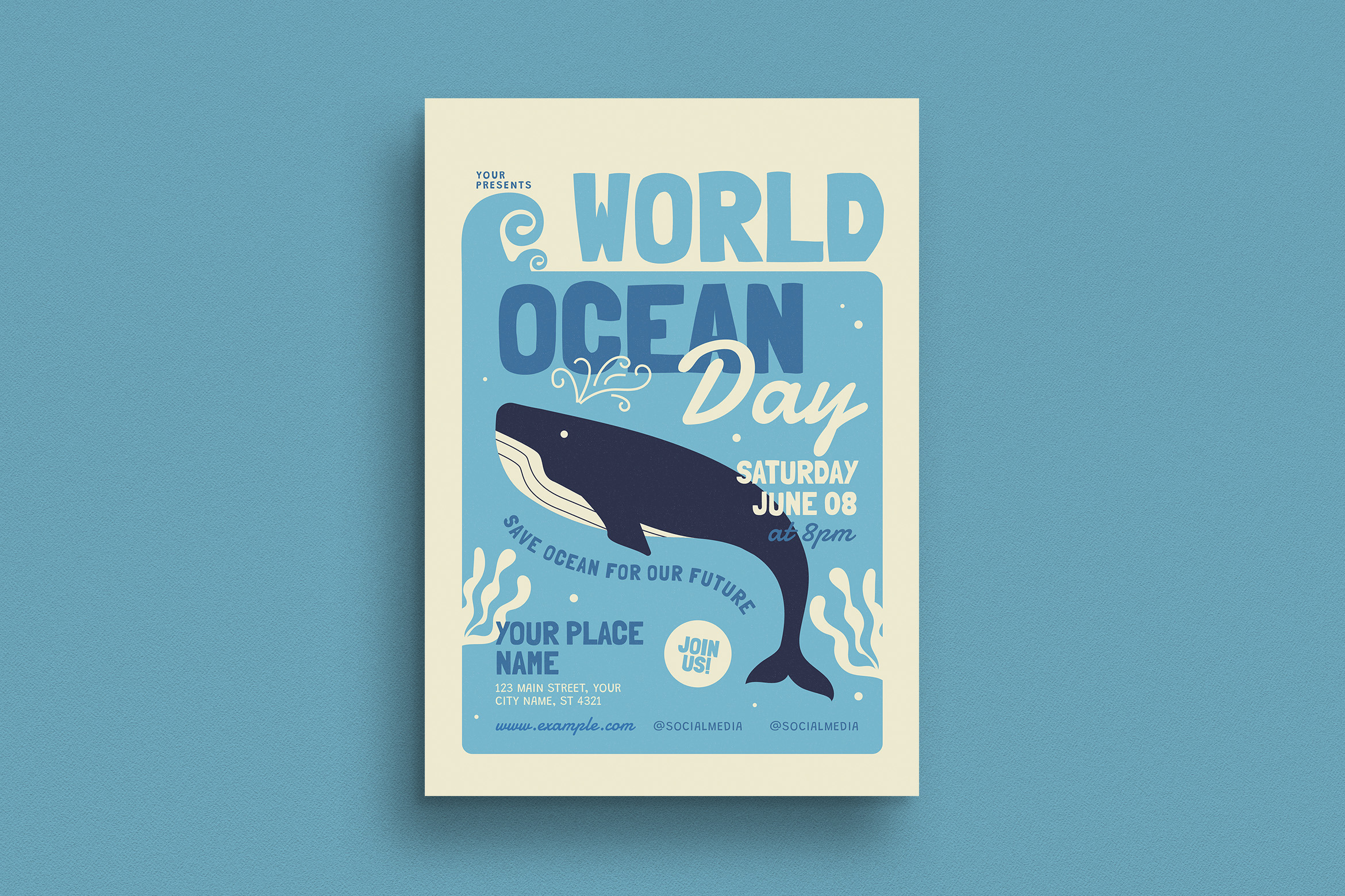 World Oceans Day Event Flyer, a Flyer Template by Guuver