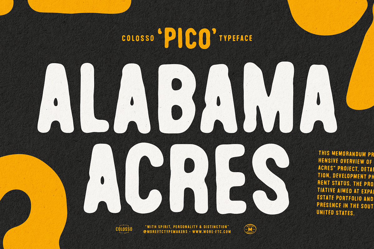Colosso Pico Display Font