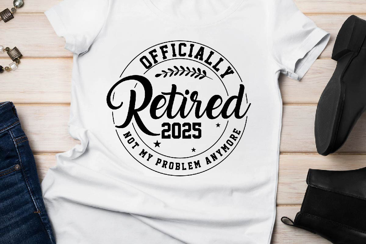 Officially Retirement 2025 SVG, an Object Graphic by Digi_Design_World