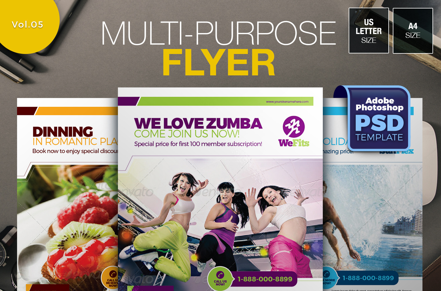 Multipurpose Flyer Vol.05 | Flyer Templates ~ Creative Market