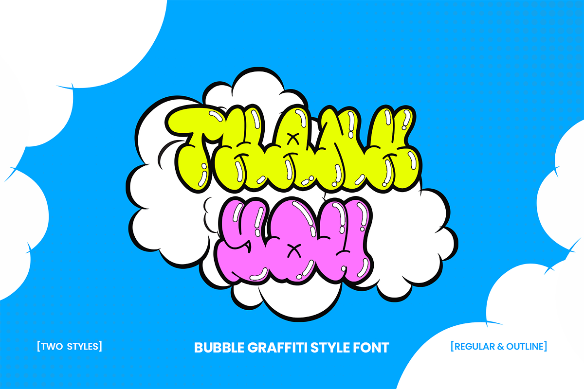 Monsie - Bubble Graffiti Font
