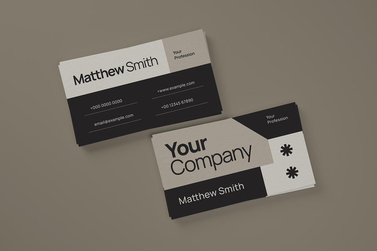 Company Business Card, a Business Card Template by graphicook
