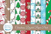 Christmas Digital Paper, a Background Graphic by SavanasDesign