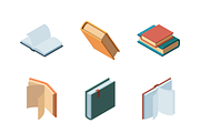 Books isometric. Diary open and clos, a Background Graphic by Onyx
