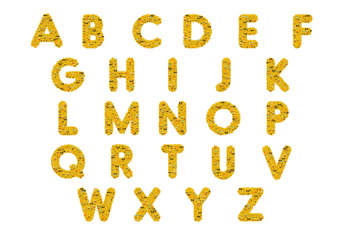 Emoji smiley font, a Handwritten Font by ink drop