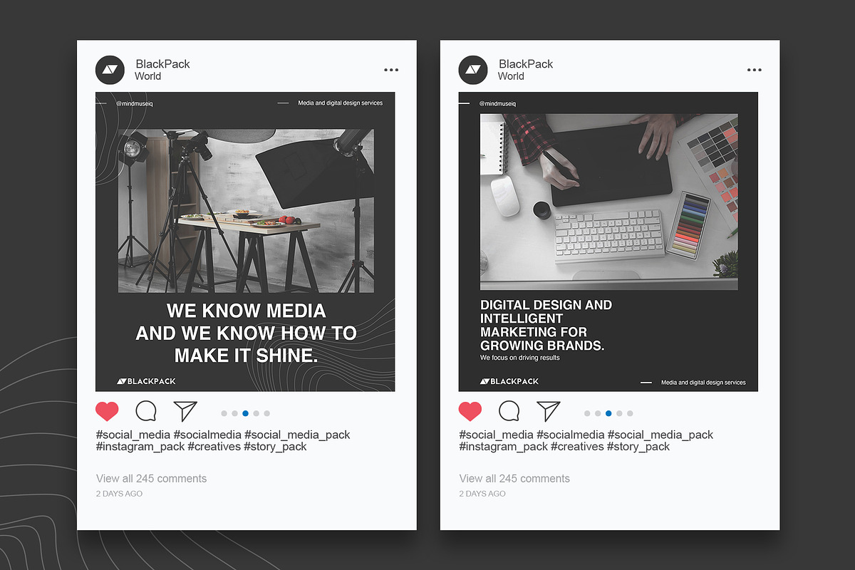 Social media pack for creatives