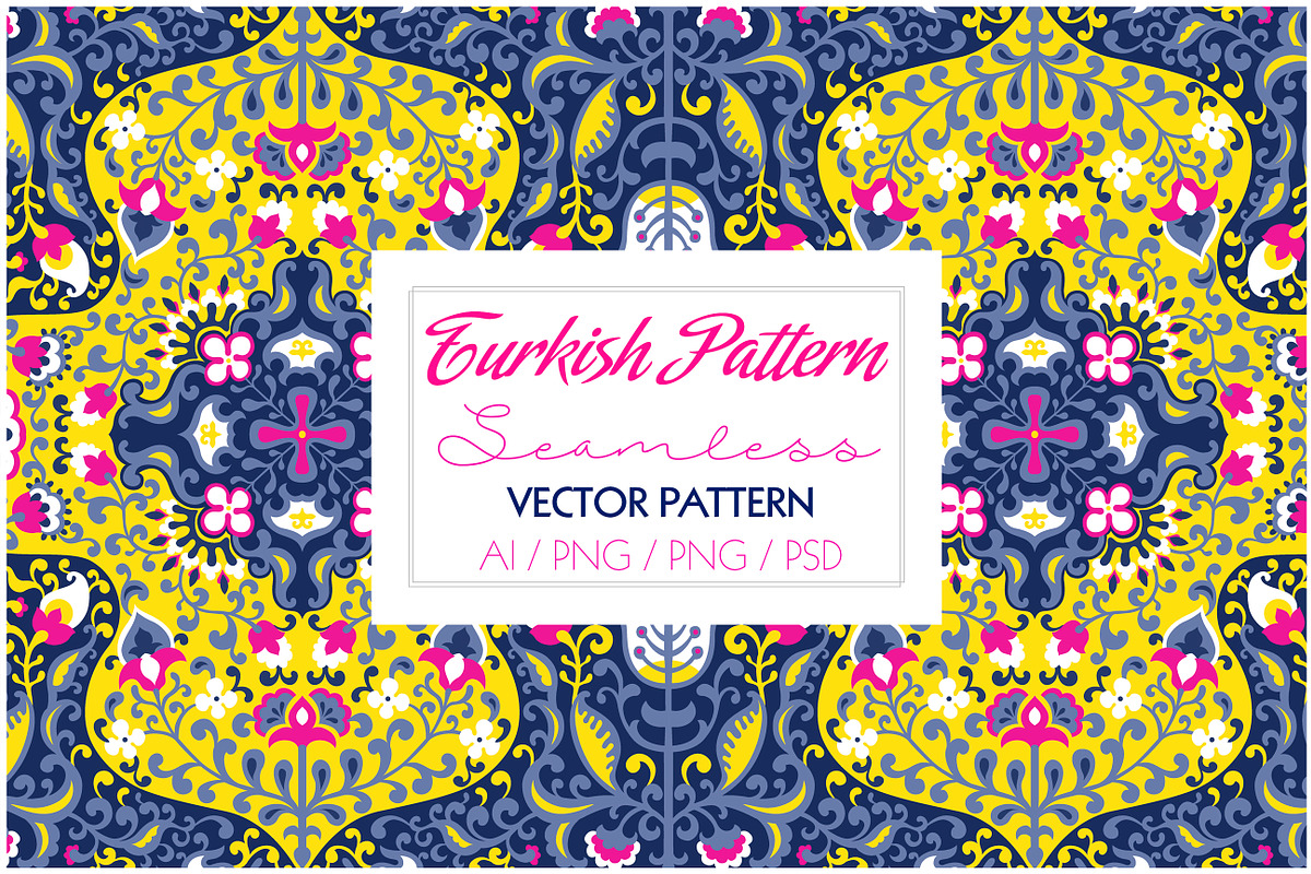 Seamless Turkish Print, a Pattern Graphic by TSTUDIO