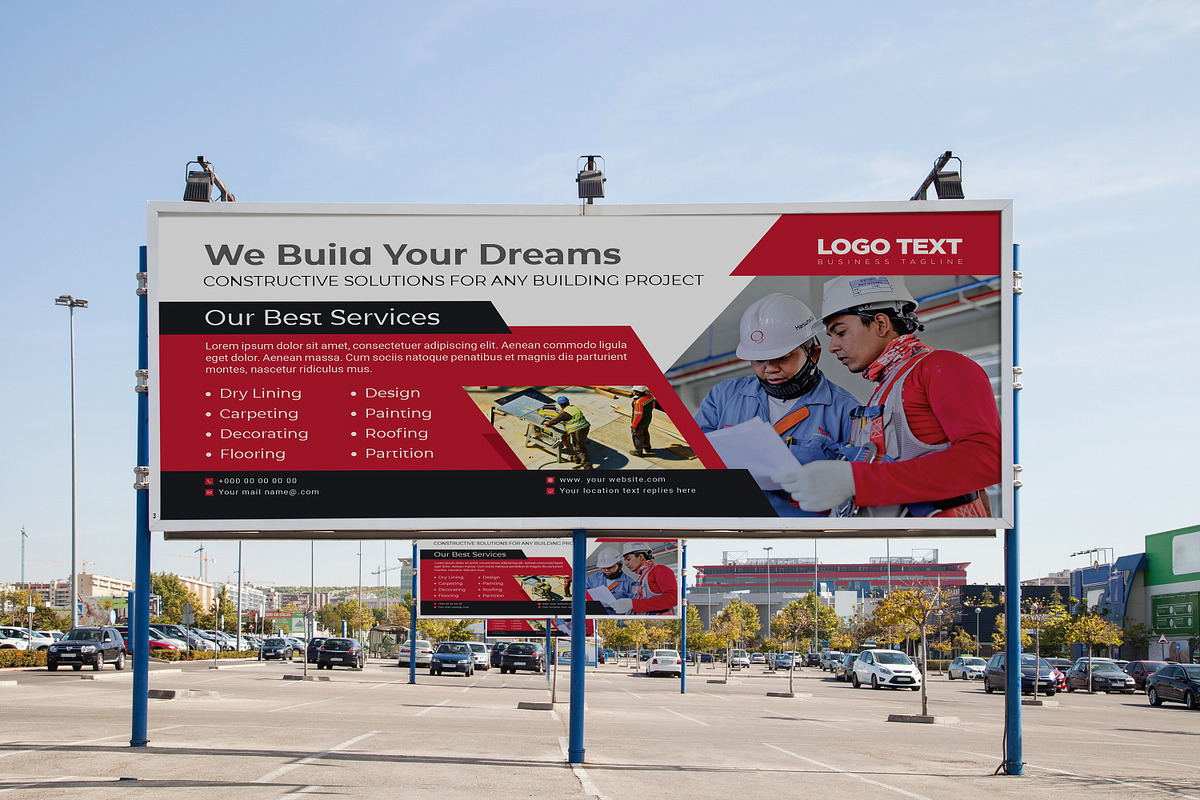 Construction Billboard Template, a Flyer Template by MRI STUDIO