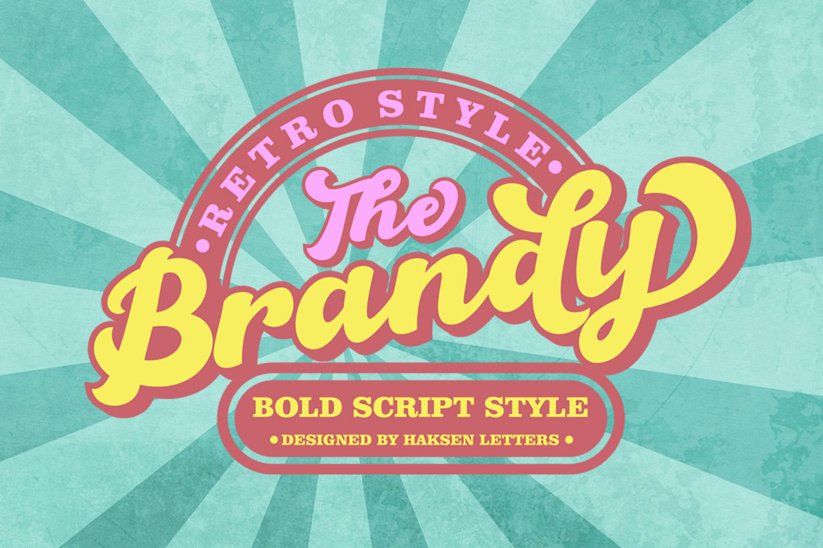 The Brandy Bold Retro Script, a Script Font by Haksen