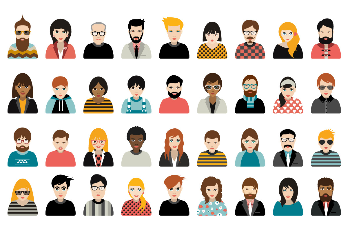 Big set of avatars people heads., a Person Illustration by VectorAN