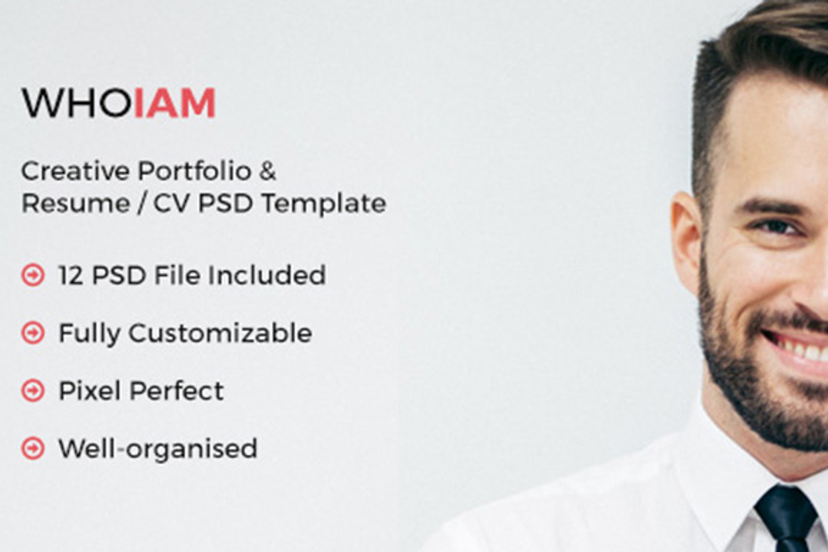 WHOIAM Creative & Resume Template, a Websites & App Template by mine-tech