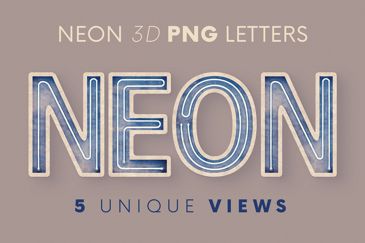 Concrete Neon - 3D Lettering, a Graphic by MIIM