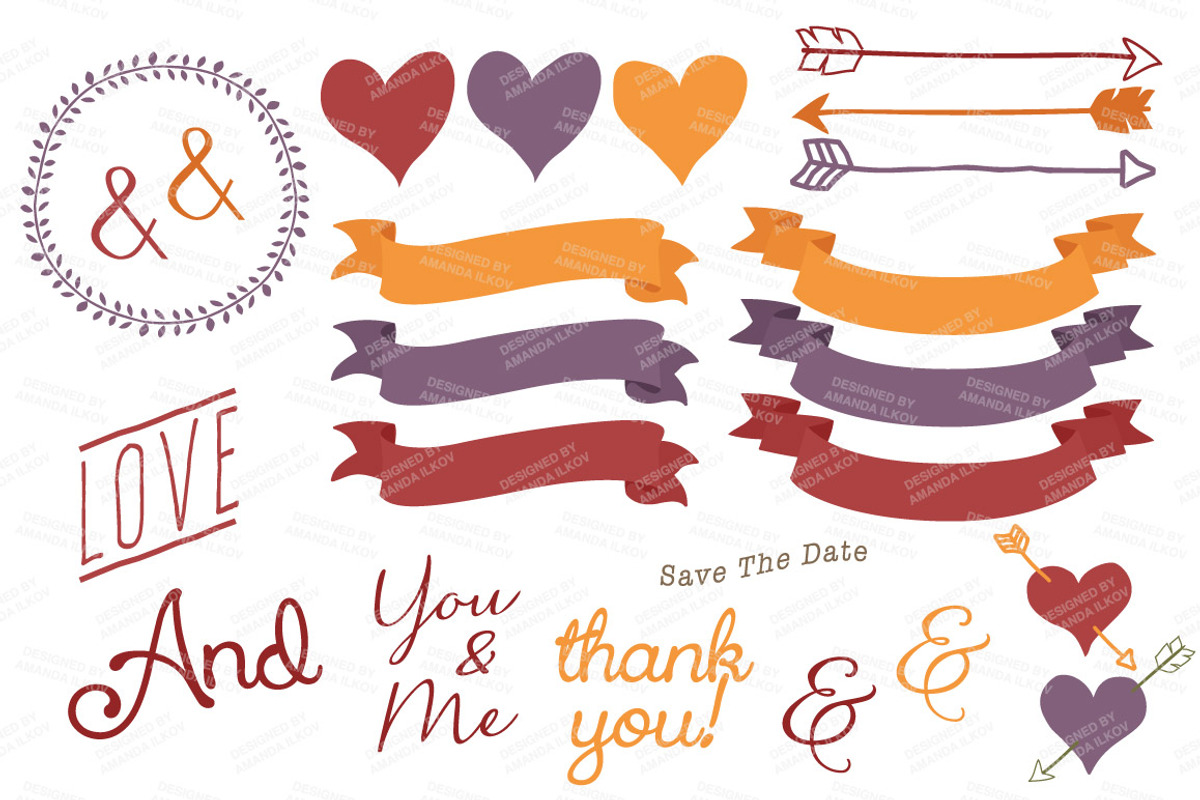 Autumn Floral Heart Clipart & Vector, an Illustration by Amanda Ilkov