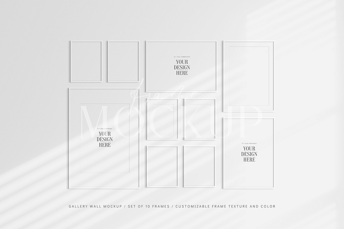 Gallery Wall Mockup | Frame Mockup Set of 10 Frames