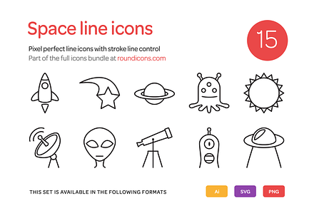 Space Doodle Icons Set | Icons ~ Creative Market