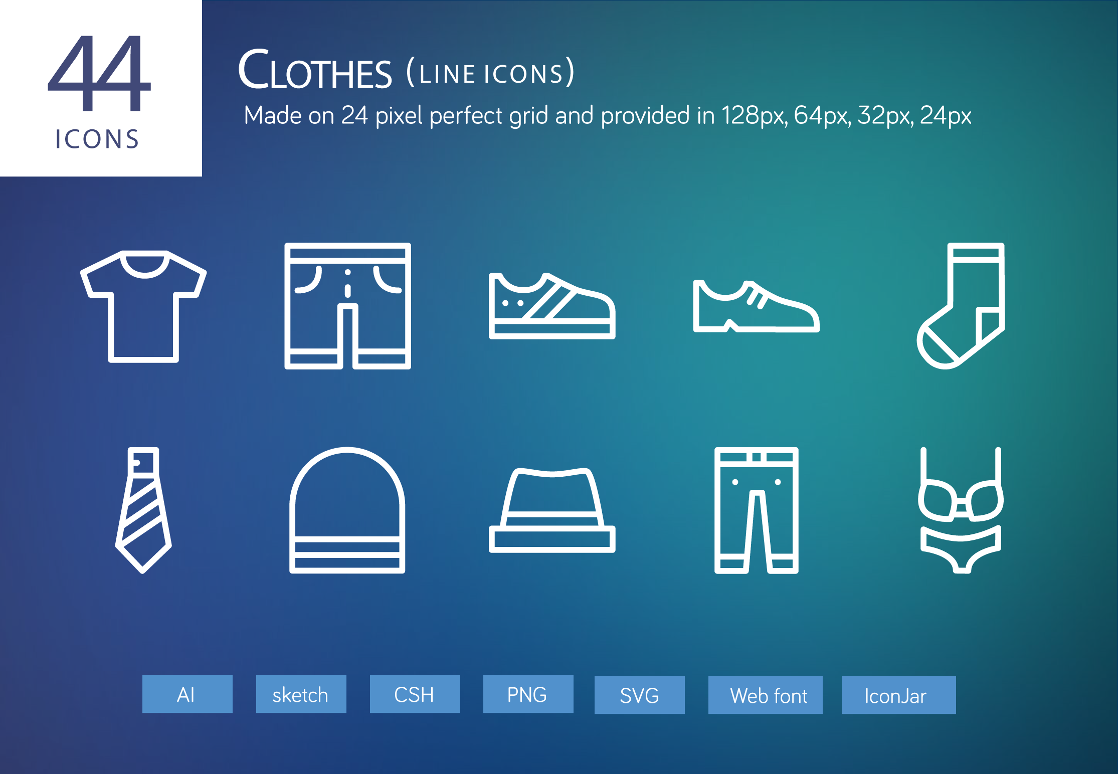 44 Clothes Line Icons, an Outline Icon by Vectopus.com