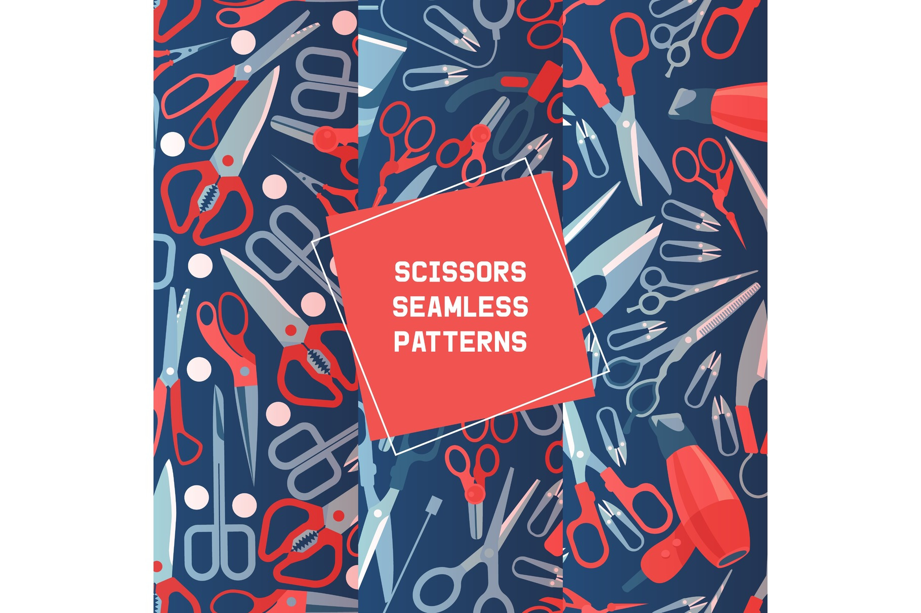 Scissors of different shape and fan, a Texture Graphic by ...