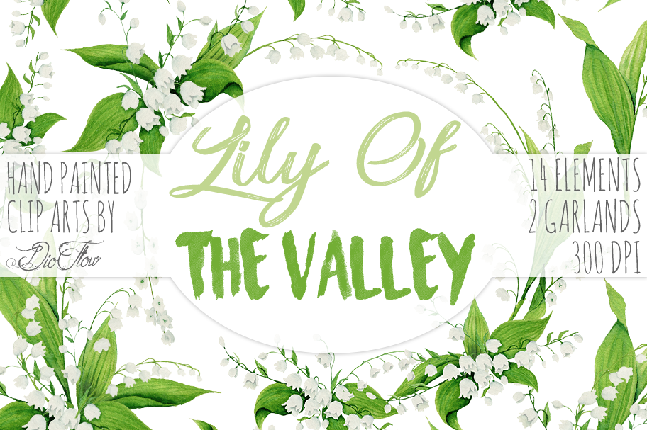 Lily Of The Valley Clip Art, a Decorative Illustration by DioFlow