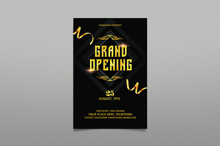 Gold Event Flyers Set, a Flyer Template by DesignWorkz