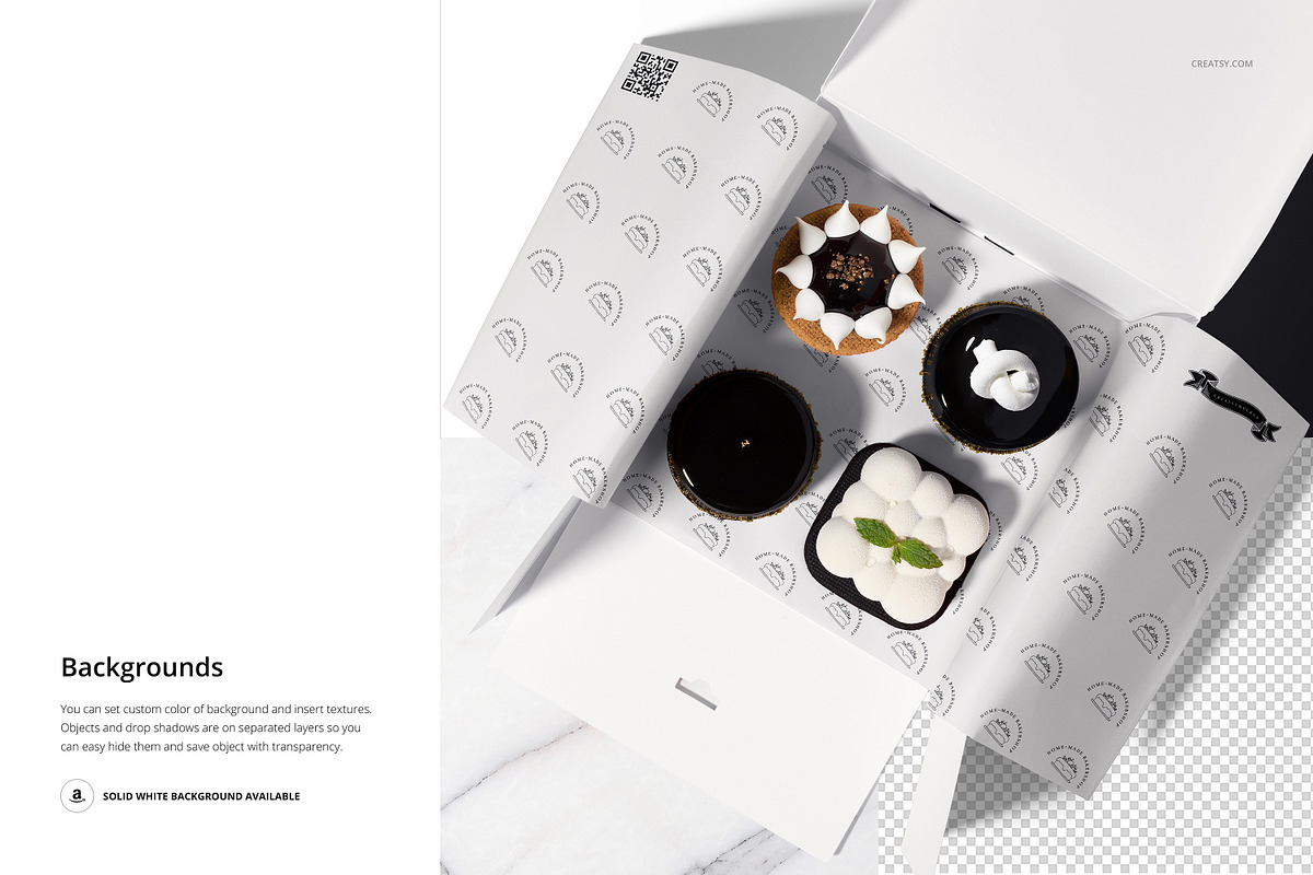 Food Safe Paper Mockup Set /desserts, a Packaging Mockup by creatsy5