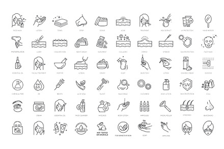 Hair Shampoo Line Icons | Outline Icons ~ Creative Market