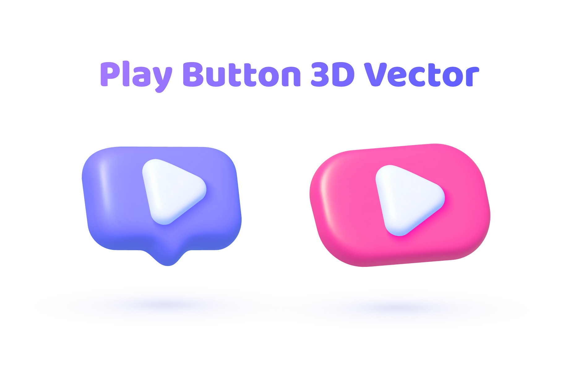 Play Button 3D Vector, a Technology Illustration by Soifer Design ...
