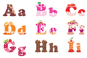 Sweet letters of the alphabet, a Food Illustration by Gurza SHOP ...