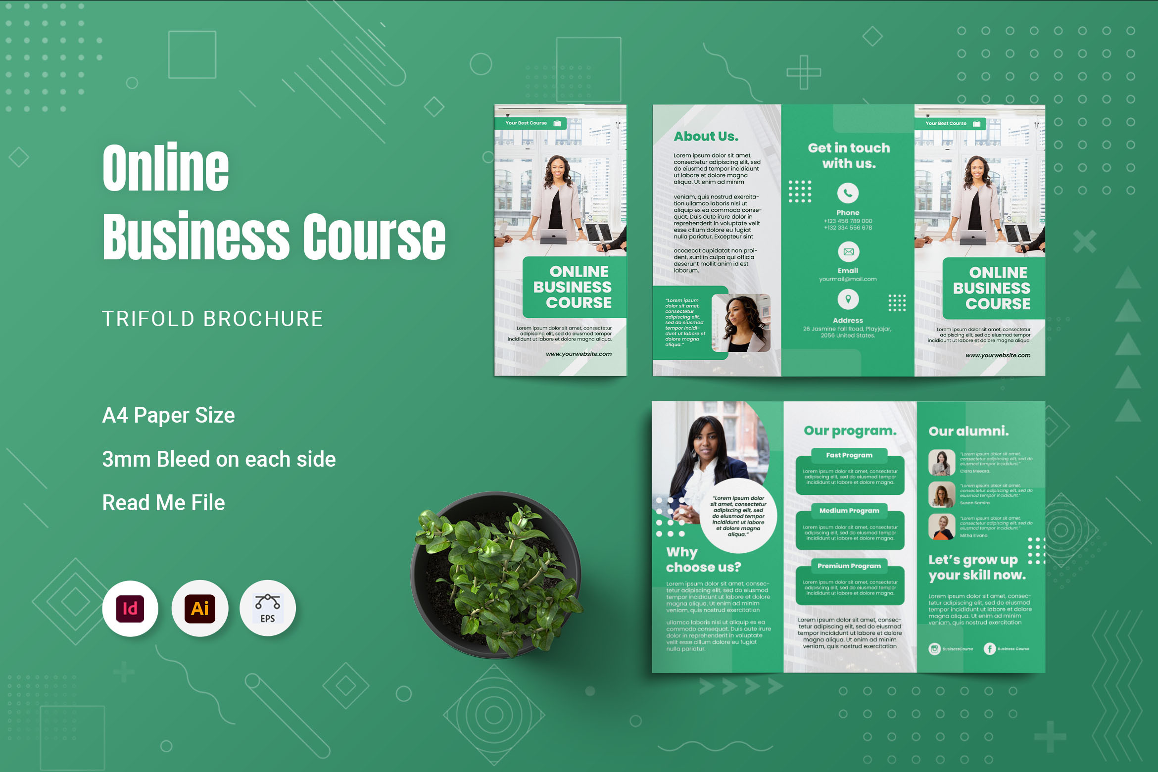 Business Course Trifold Brochure, a Brochure Template by Fannan Studio