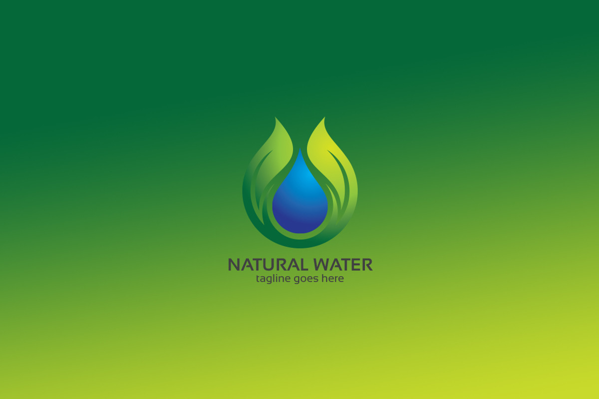 natural water logo, a Branding & Logo Template by CAIRON CREATIVESTUDIO