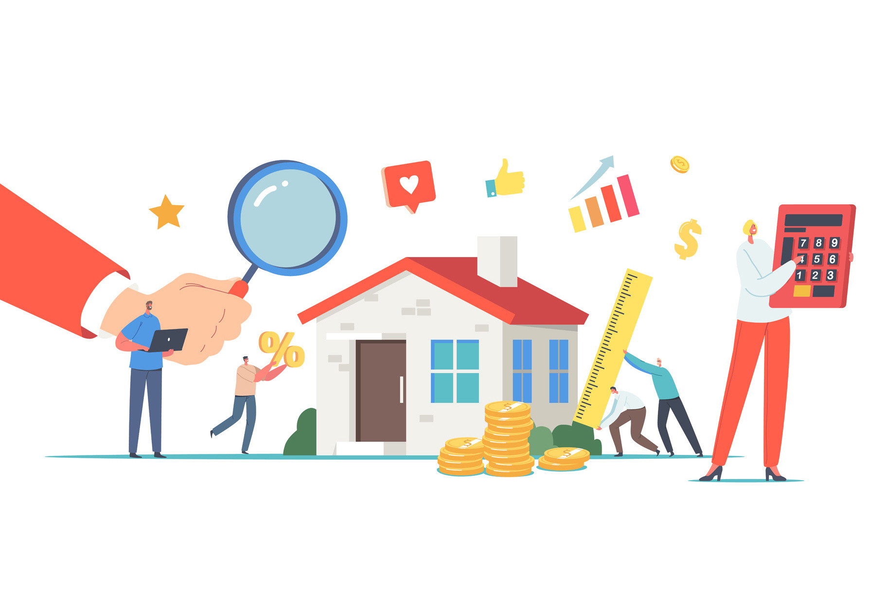 Real Property Value, Assessment, a Person Illustration by Double Bubble