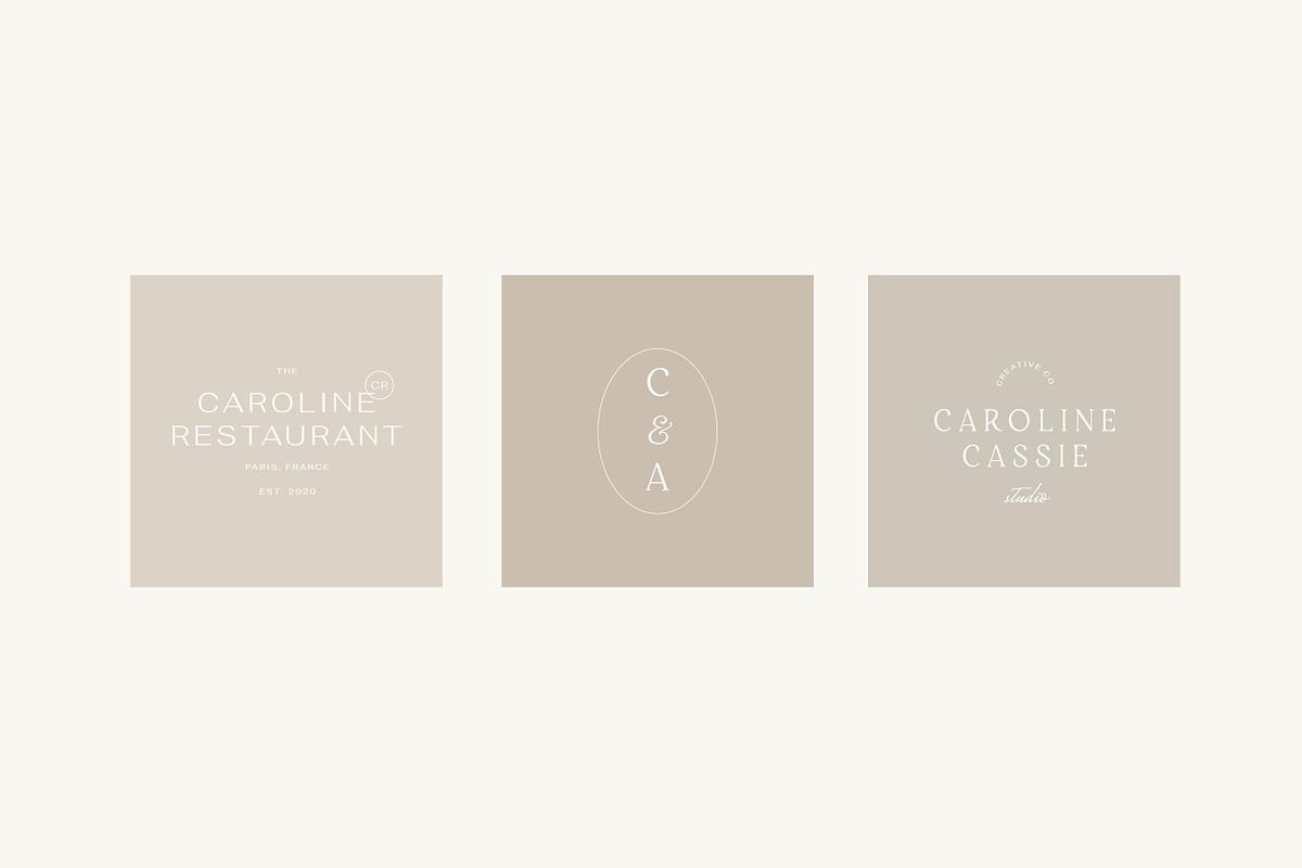 Caroline Minimal Logo Kit Ai,Eps,Psd, a Branding & Logo Template by ...