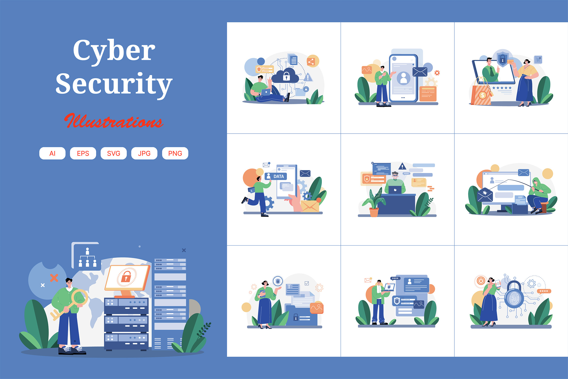 M492_Cyber Security Illustration, a Technology Illustration by hoangpts ...