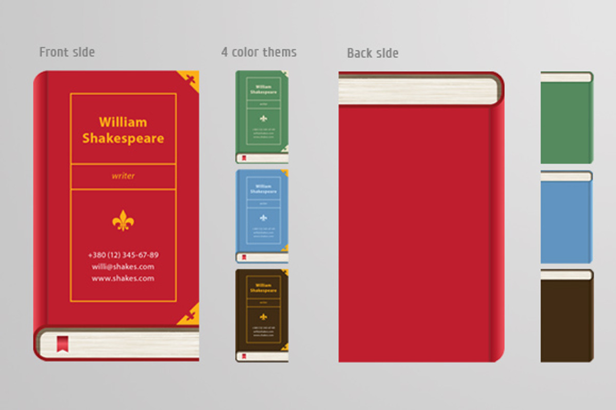 Writer Business Card, a Business Card Template by ItemBridge