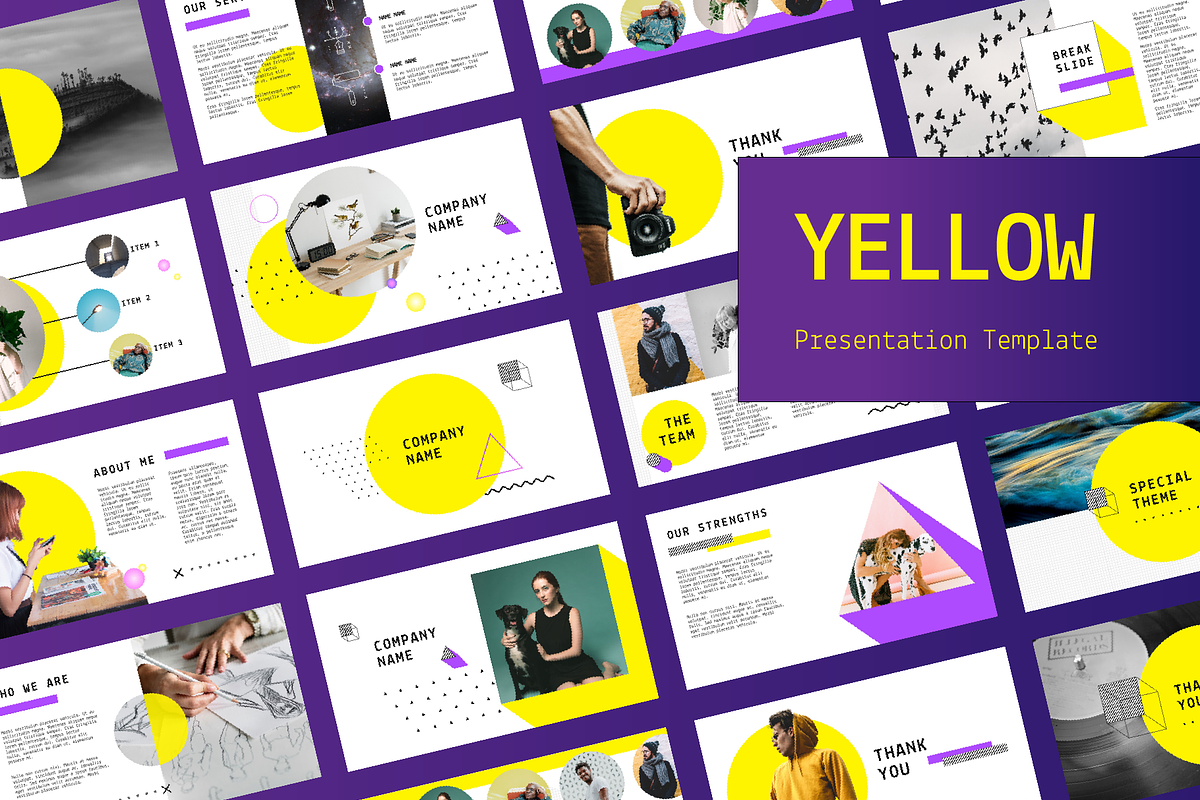 Yellow - Google Slides Template, a Presentation Template by chio.design ...