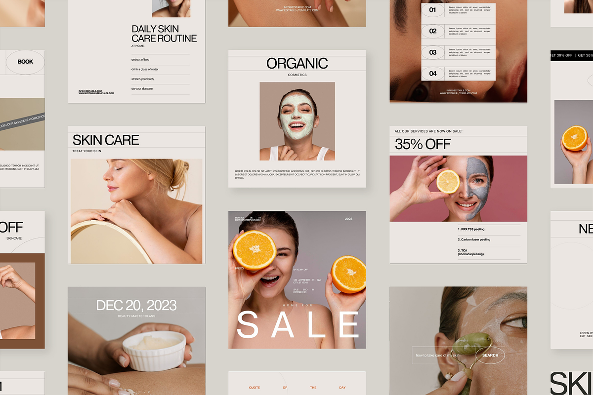 Aesthetics Social Template Pack, a Social Media Template by Prapti Design