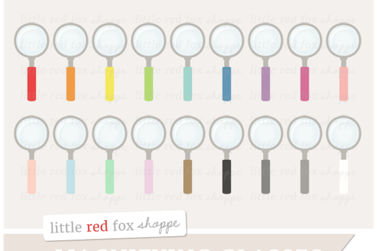Magnifying Glass Clipart, an Education Illustration by Little Red Fox ...