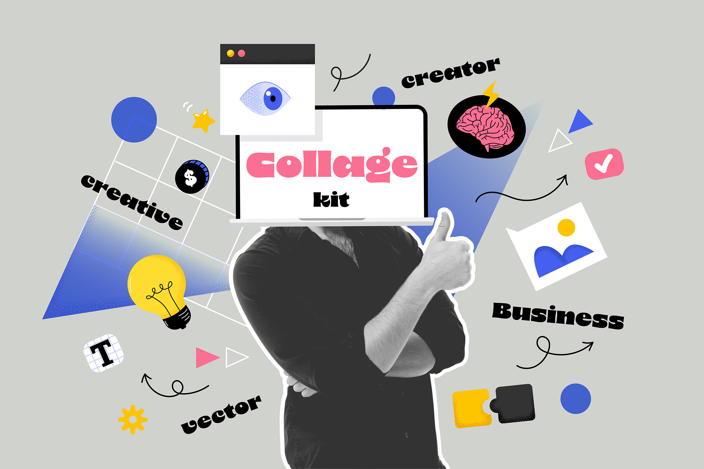 Business Collage Design, an Object Graphic by Creative Graphics