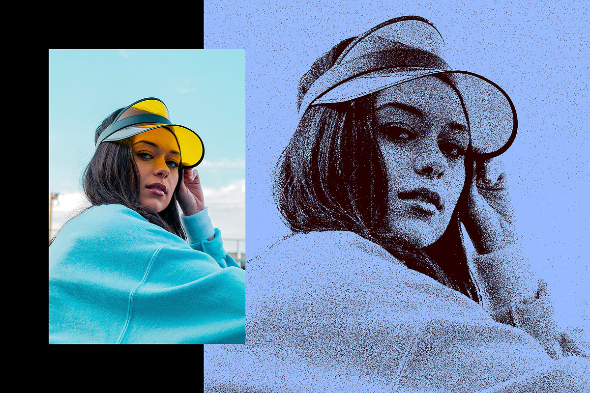 Old Risograph Photo Effect, a Texture Graphic by Design Squad