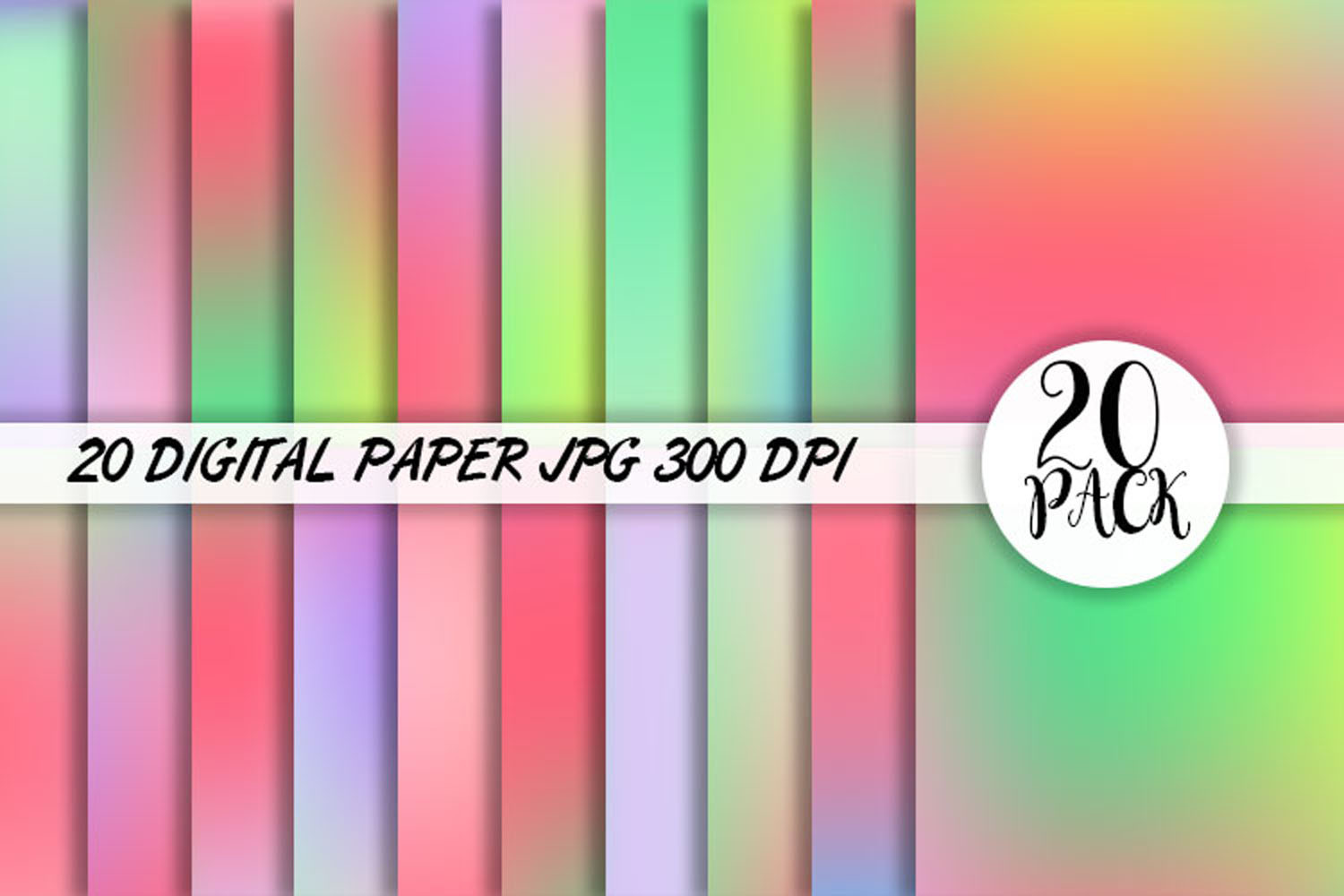 Digital paper gradient colorful blur, a Texture Graphic by Artnoy
