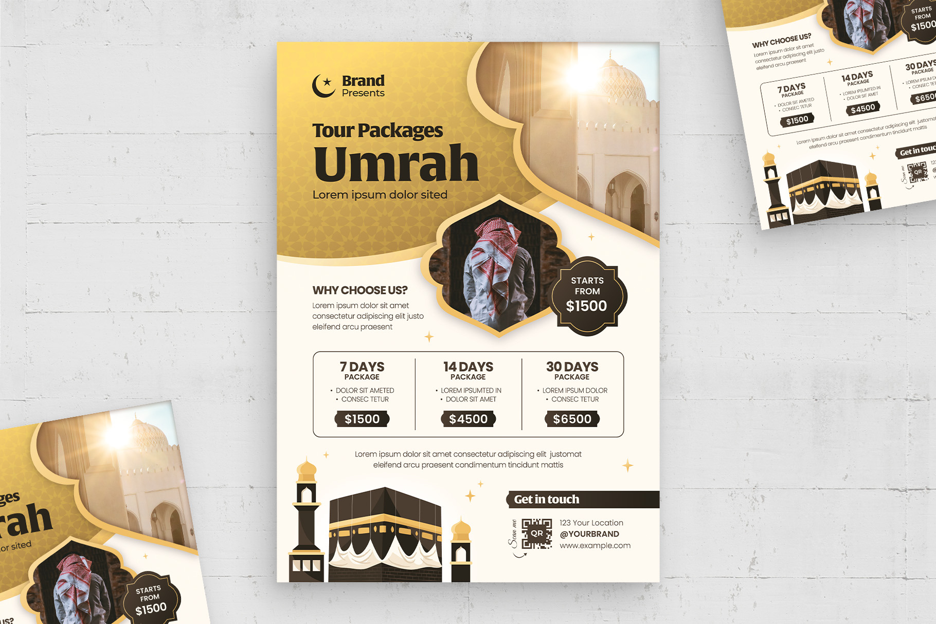 Umrah Tour Packages Flyer Template, a Flyer Template by BrandPacks