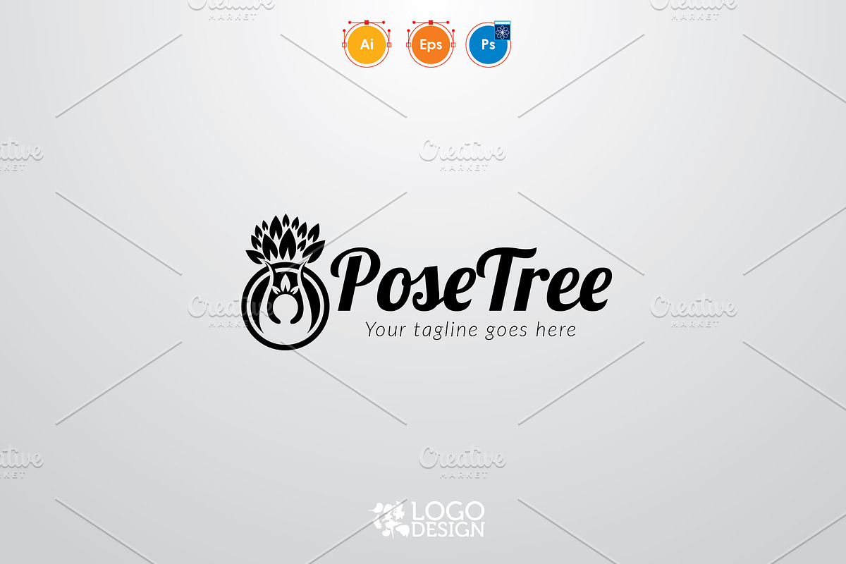 Pose Tree, a Branding & Logo Template by KitCreativeStudio2