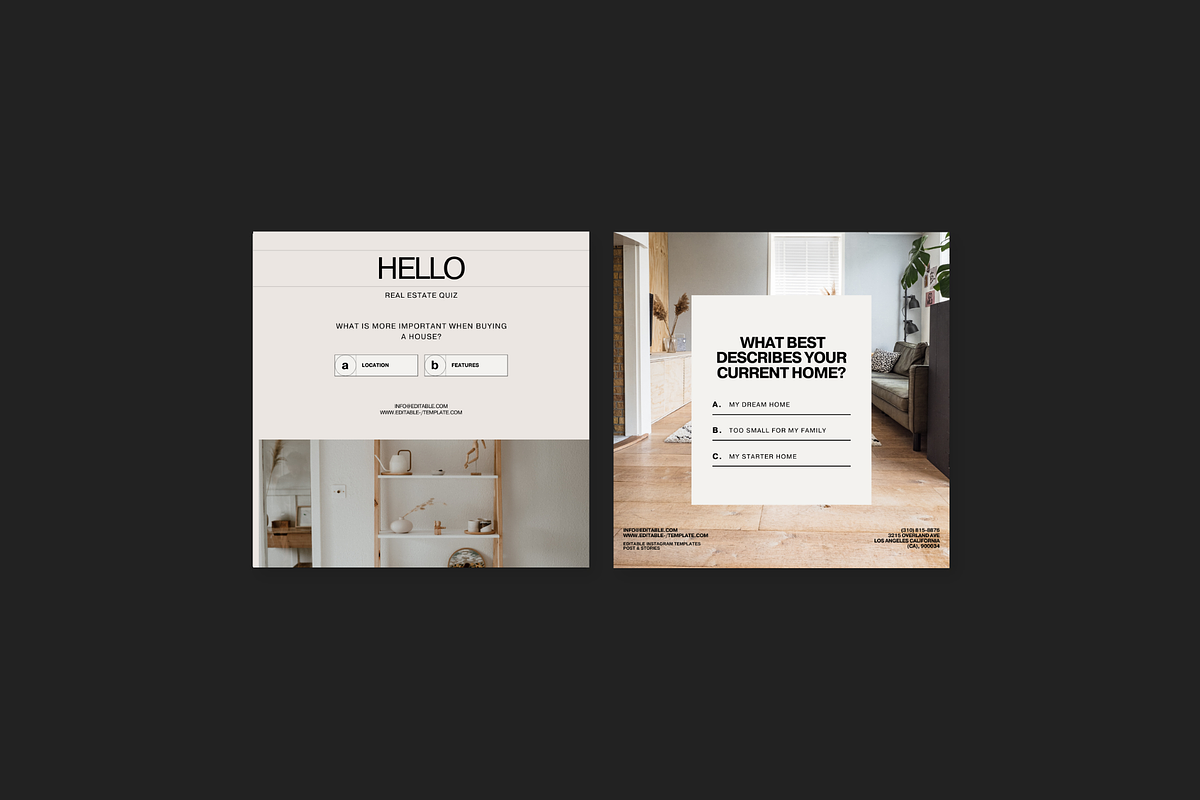Real Estate Post Template Canva, a Social Media Template by Prapti Design