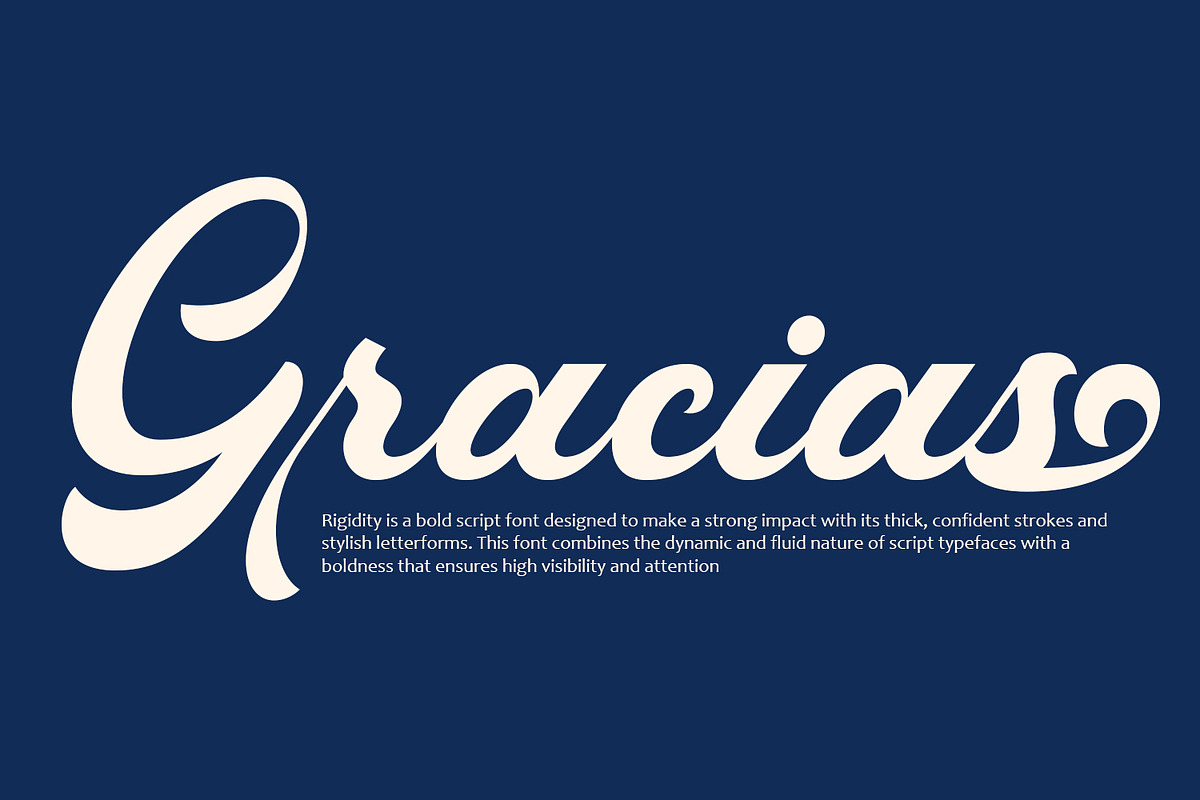 Rigidity Bold Script Font, a Script Font by Arendxstudio