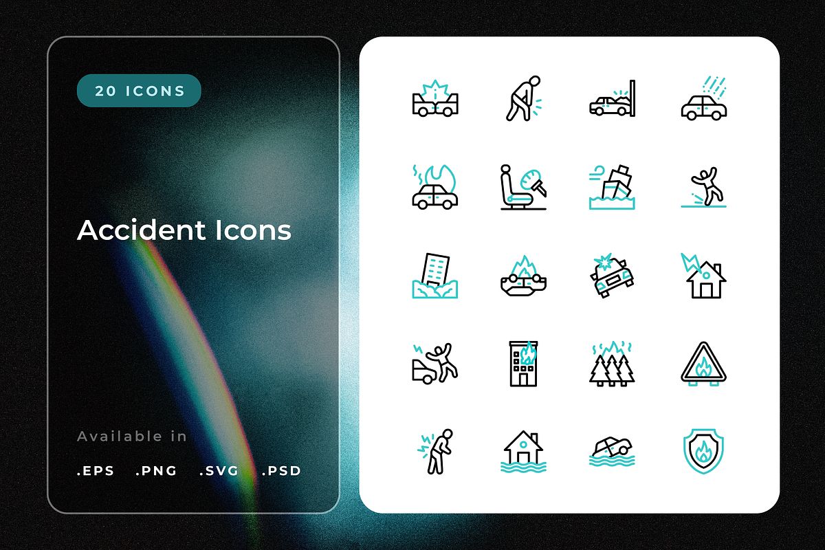 Accident Icons, an Icon by Wencory | Creative Market