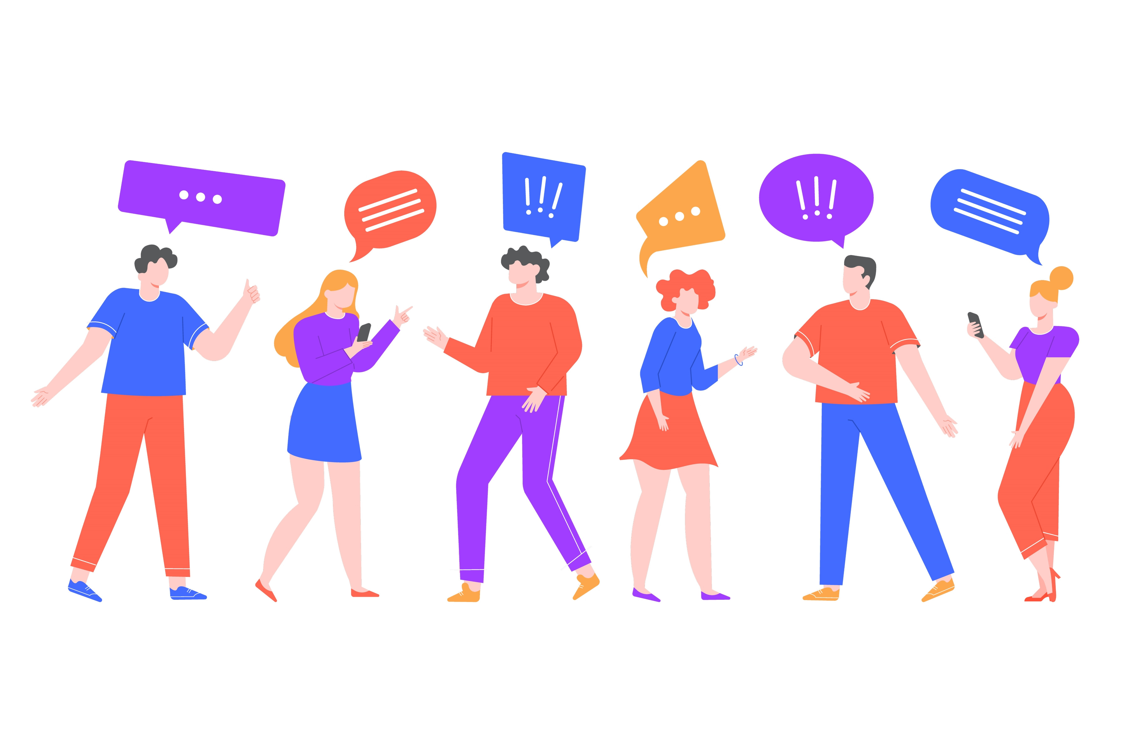 Communicating people. Group of, a Person Illustration by winwin.art